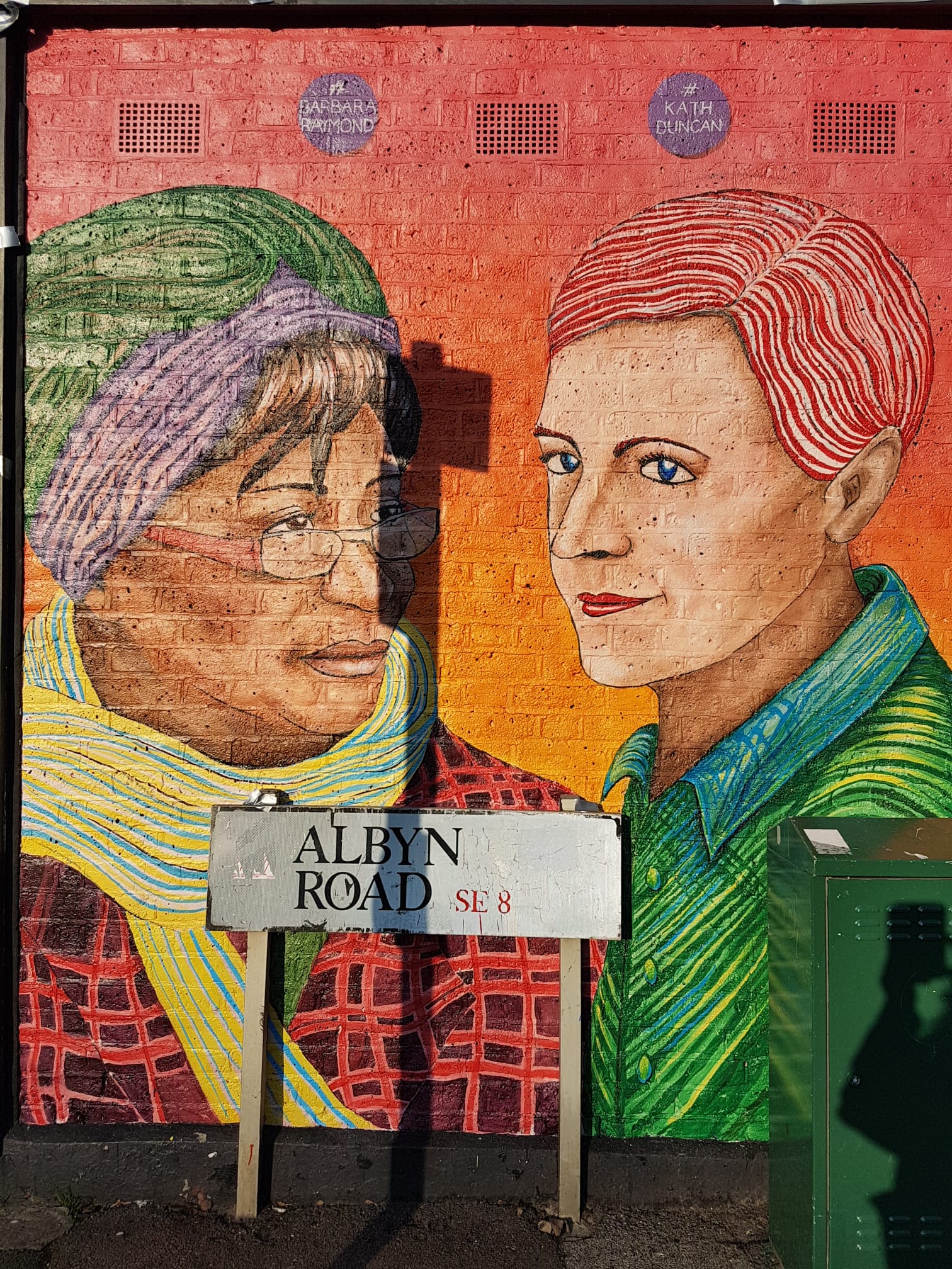 Kath Duncan / Barbara Raymond mural on Albyn Road - The St Johns Society